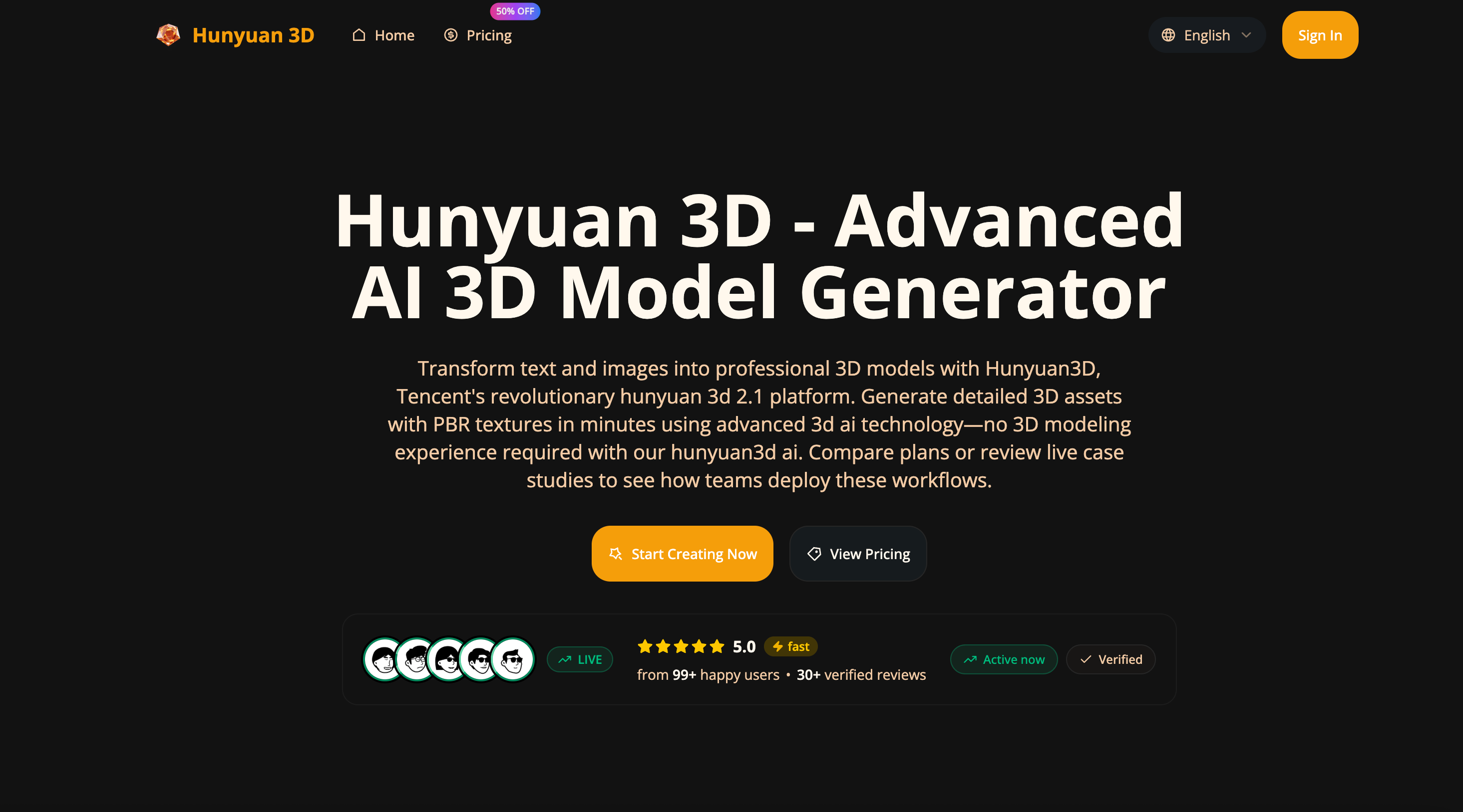 Hunyuan 3D - Professional Image to 3D Model Generator